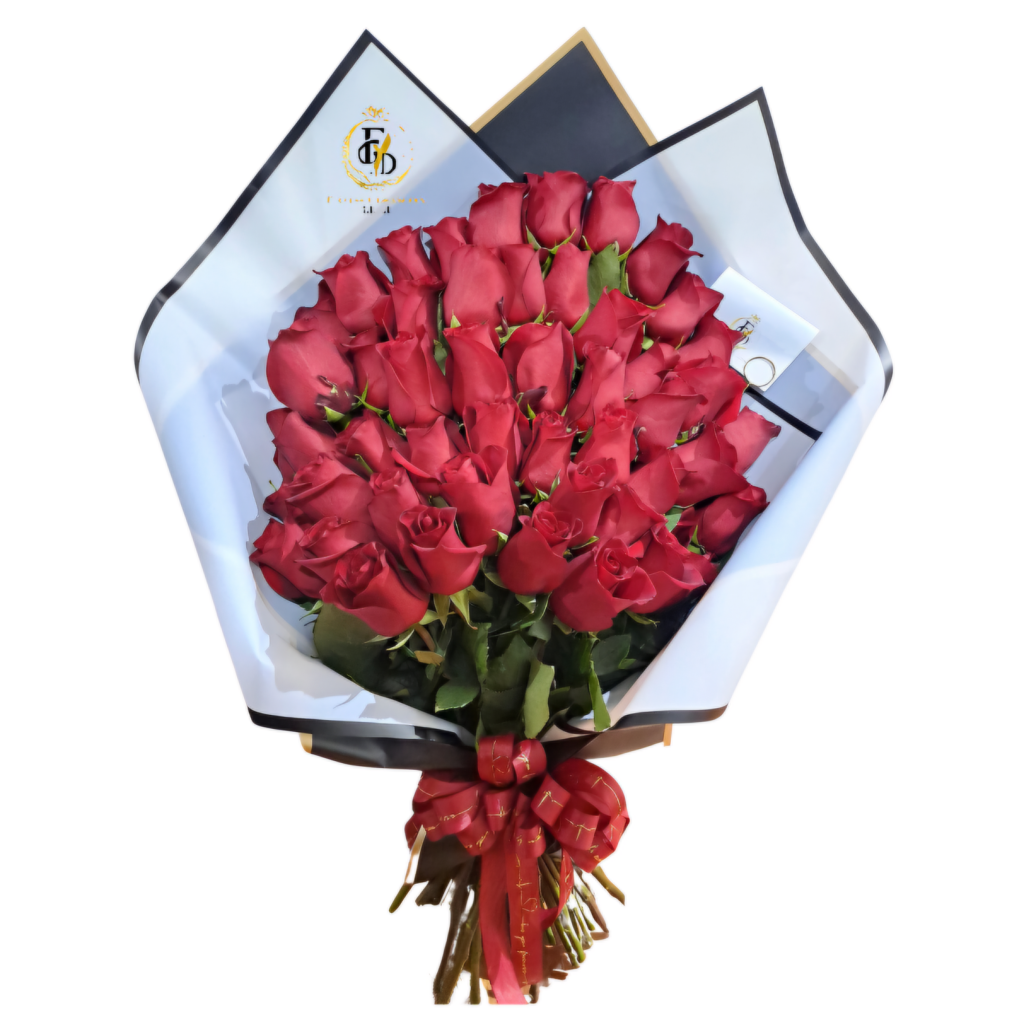 Ramo extendido en 50 rosas - Flores y Detalles Chile