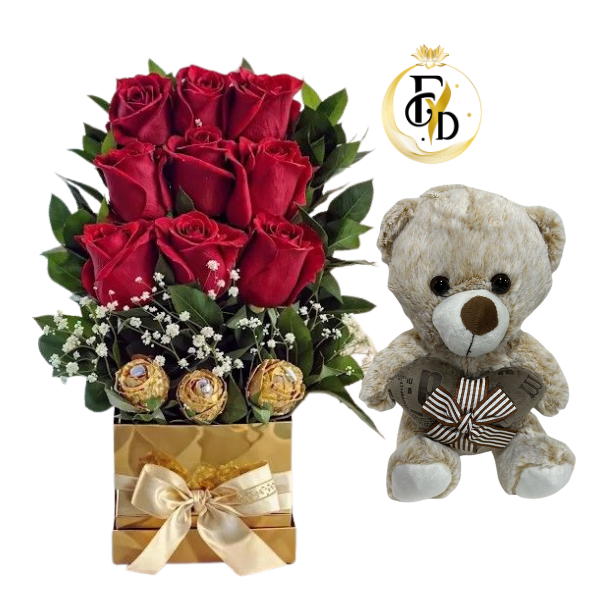 Arreglo y Peluche - Flores y Detalles Chile
