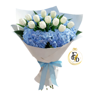 Ramo de Hortensias Y Tulipanes - Flores y Detalles Chile