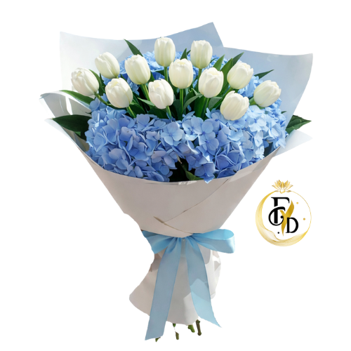 Ramo de Hortensias Y Tulipanes - Flores y Detalles Chile